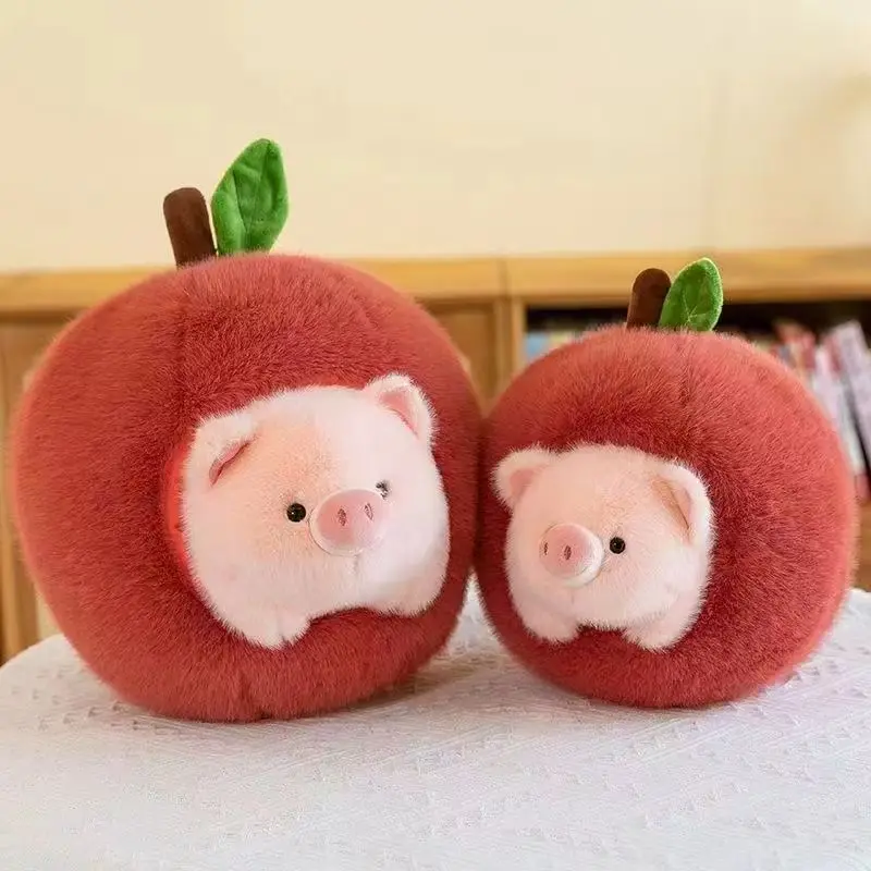 Cute Detachable Apple Pig Plush Toy - Kuru Store